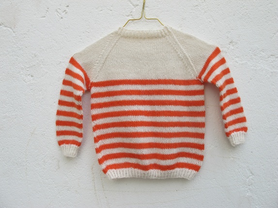 Stripete genser i alpakka 3-4 år - Epla