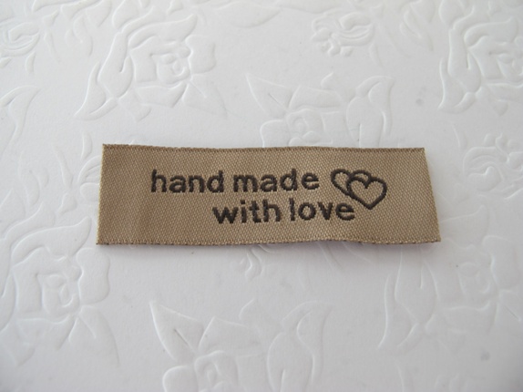 Hand made with love merkelapp - Epla