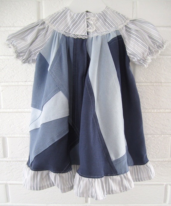 Kjole - str. 62-68 - blåtoner - Epla