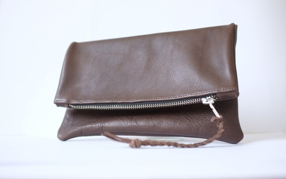 Foldover clutch - Brun - Epla