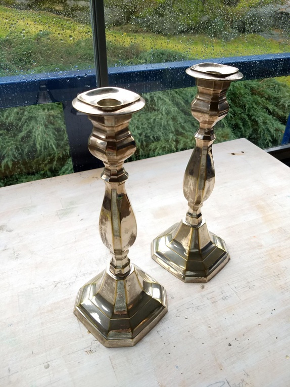 Nydelige lysestaker i sølvplett - Epla