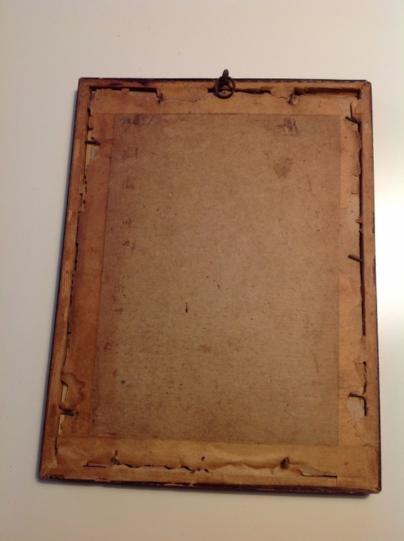 Gammelt bilde med ramme - Epla