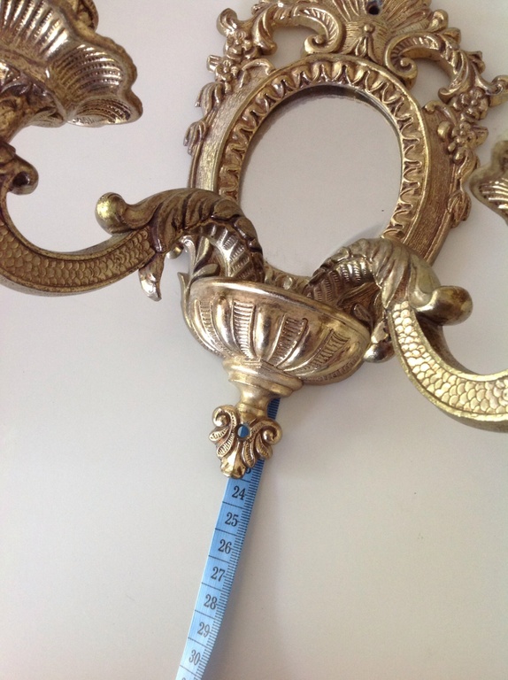 RESERVERT! Vakkert lys-skjold med speil - Epla