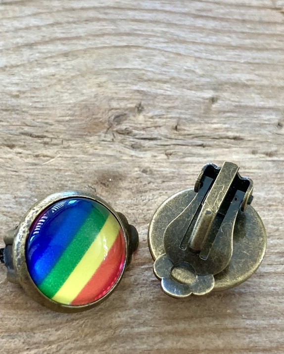 Regnbueflagg Med Klips - Øredobber - Epla