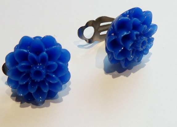 Øredobber - Ørepynt Blå Med Klips - Epla