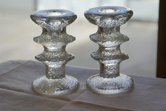 Et par Festivo lysestaker i glass- Iittala- Timo Sarpaneva - Epla