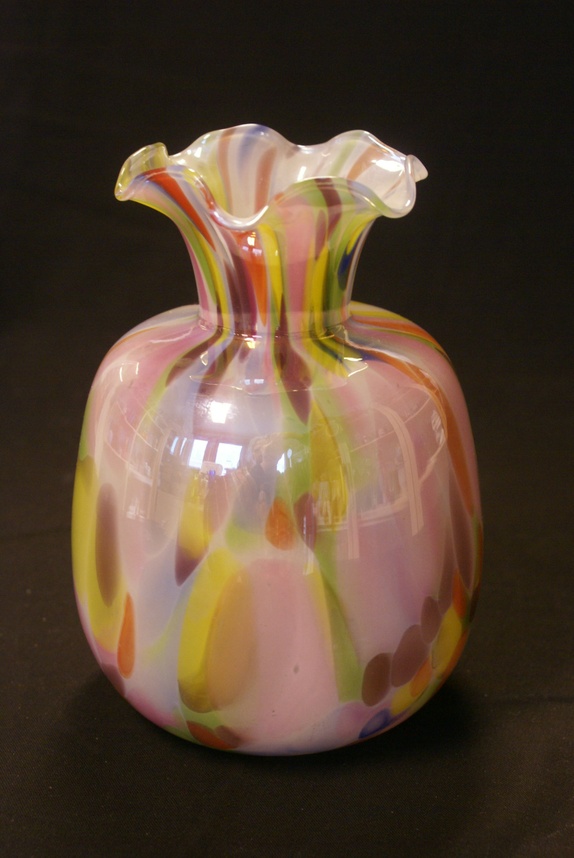 Mangefarget retro vase i glass - Epla