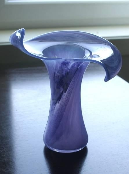 Fantastisk fin vase- kunstglass- Severin Brørby - Epla