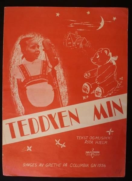Gammelt noteblad-Teddyen min- Lille Grethe - Epla
