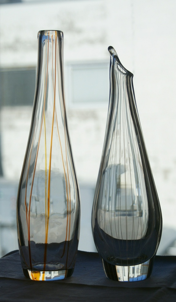 To dekorative vintage vaser- kunstglass - Epla