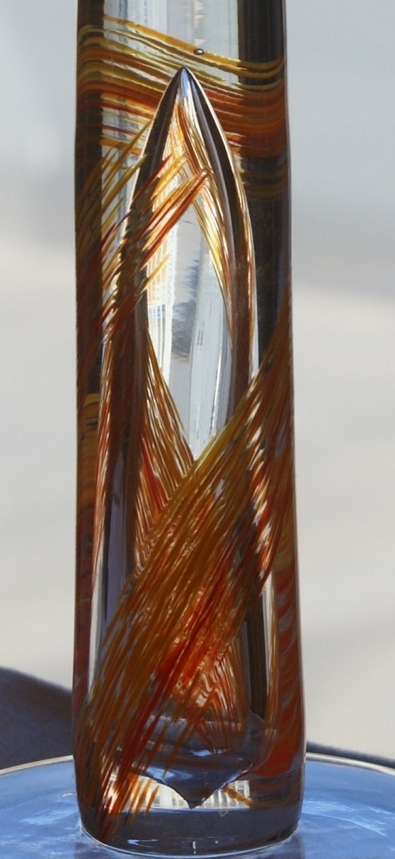 Høy lysestake i kunstglass - Epla