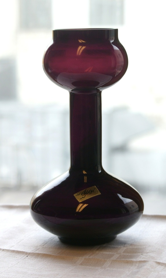 Lilla retro vase- kunstglass - Epla