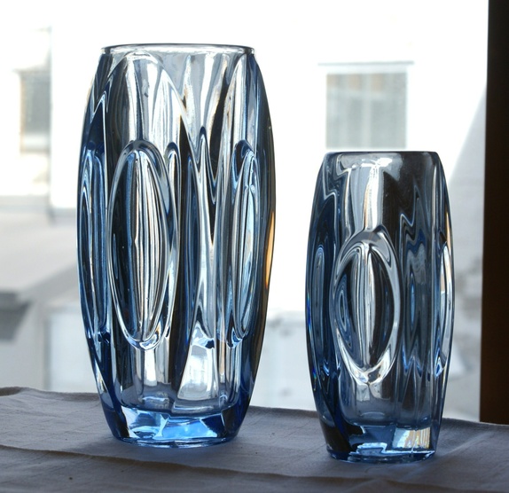 To vakre vintage kunstglass vaser - Epla