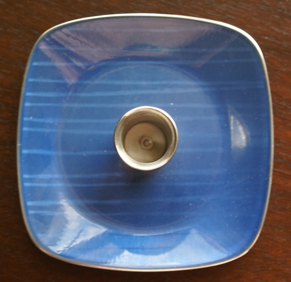 Vakker blå lysestake Cathrineholm - Epla