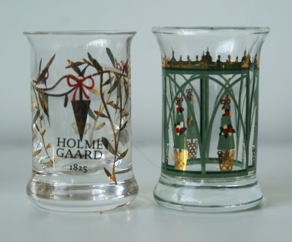 Holmegaard- To drammeglass- jul - Epla