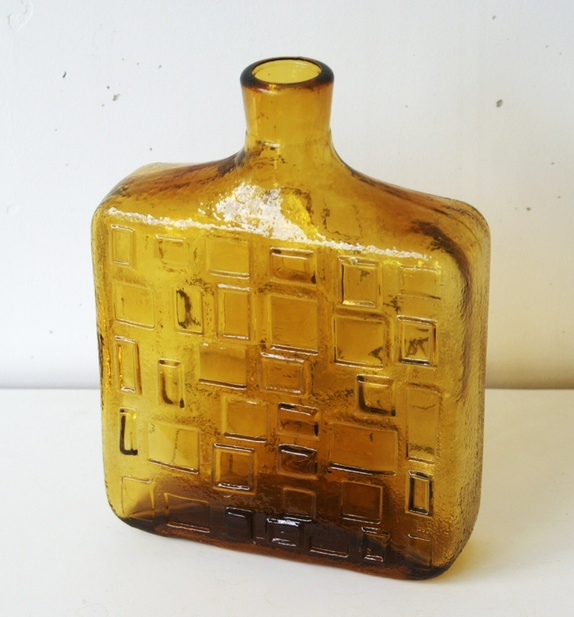 Stor vintage vase/flaske i glass - Epla