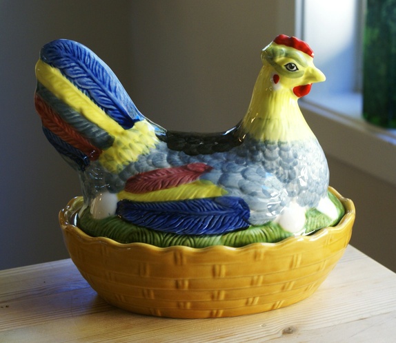 Stor fargerik egghøne - Epla