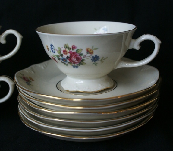 Porsgrund- Seks eldre kaffekopper - Epla