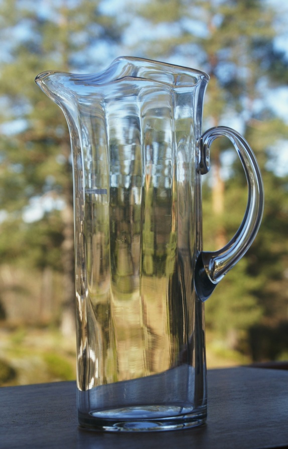 Vakker optikkblåst glassmugge - Epla