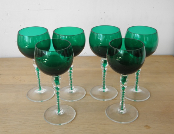 Seks vintage glass - Epla