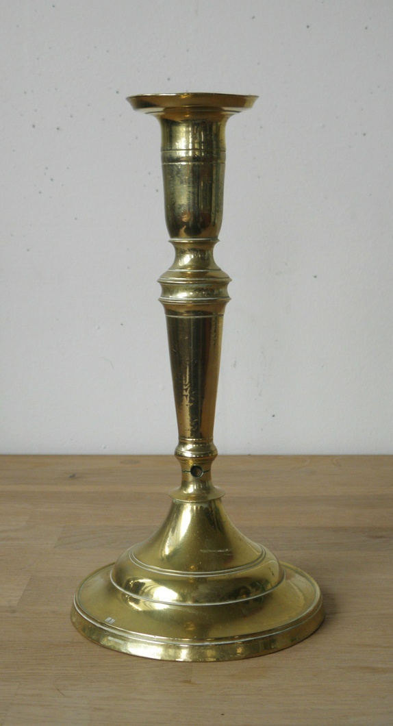 Signert- Antikk Gauldal lysestake i messing - Epla