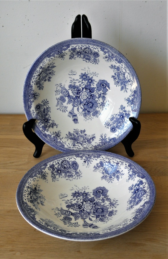 Egersund- Blå Fasan- To dype frokost tallerkener - Epla