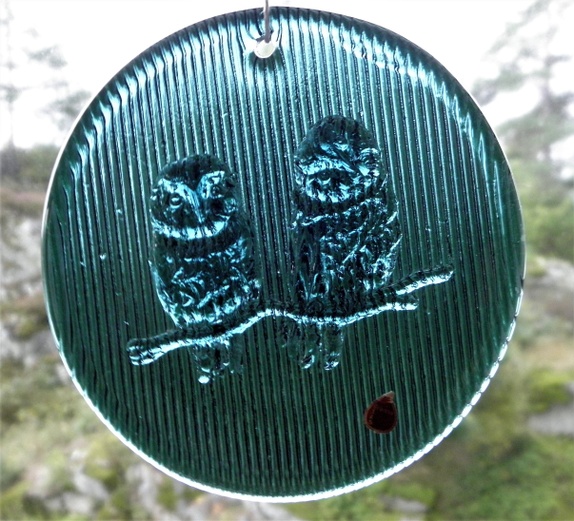 Gränna Glasbruk- Solfanger med ugler - Epla