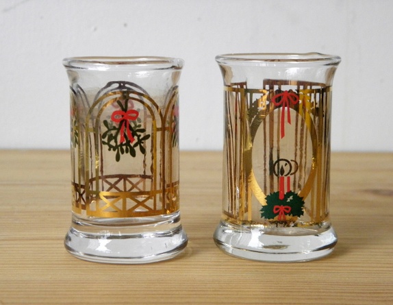 Holmegaard- To drammeglass- Jul - Epla