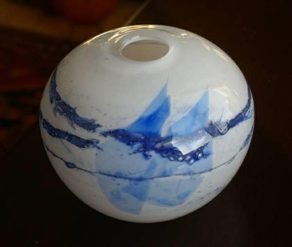 Benny Motzfeldt- PLUS- Stor kulevase i glass - Epla