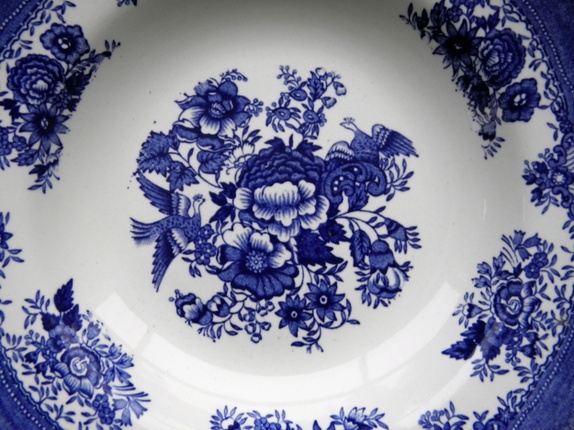 Egersund- Blå Fasan- Fire dype tallerkener - Epla