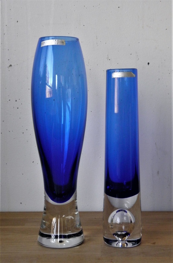 Hadeland- To blå vaser- Blå Drue - Epla