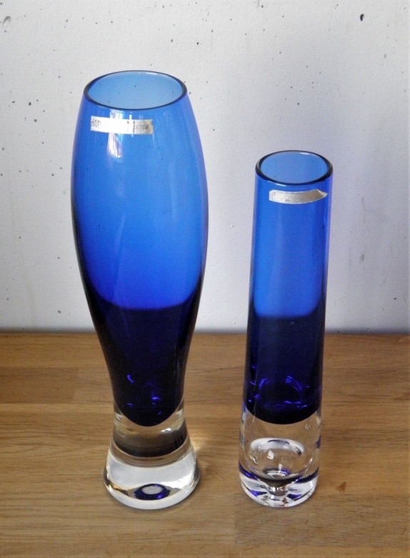 Hadeland- To blå vaser- Blå Drue - Epla