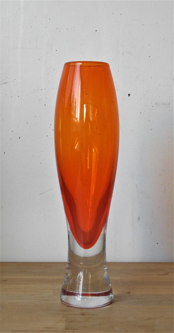 Hadeland- Oransje vintage vase - Epla