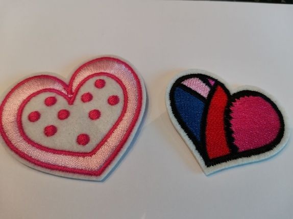 2 stk strykemerker, hjerter! - Epla