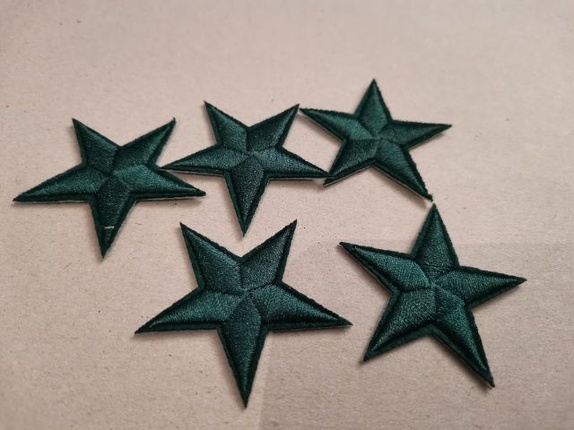 5 stk stjerner! Grønn! - Epla