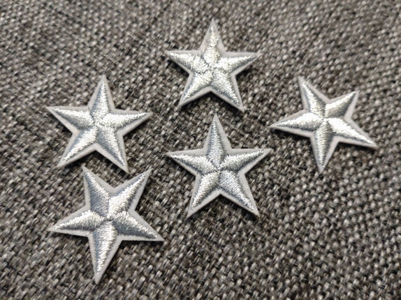 5 stk små stjerner! Sølv! - Epla