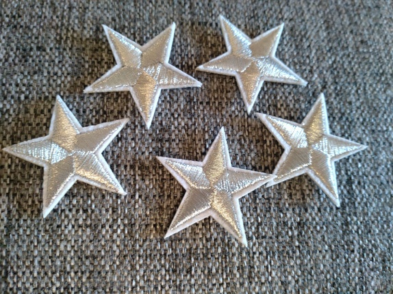 5 stk stjerner! Sølv! - Epla