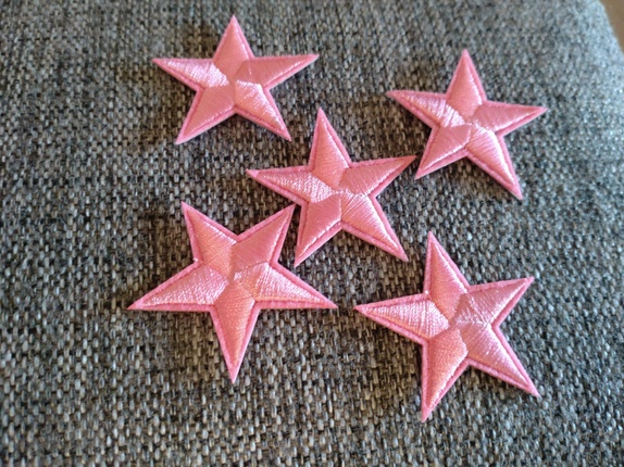 5 stk stjerner! Babyrosa! - Epla