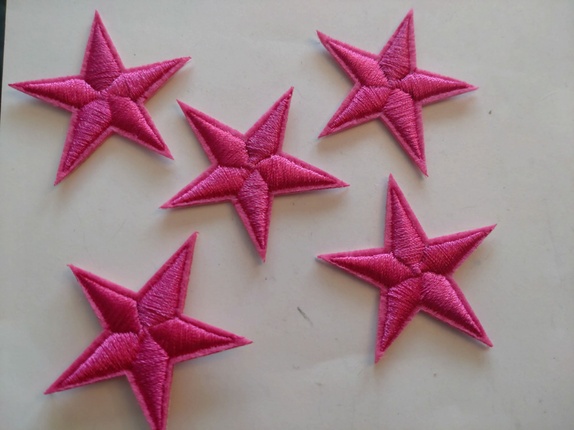 5 stk stjerner! Knallrosa! - Epla