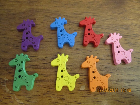 19 treknapper, giraff ! Mix! - Epla