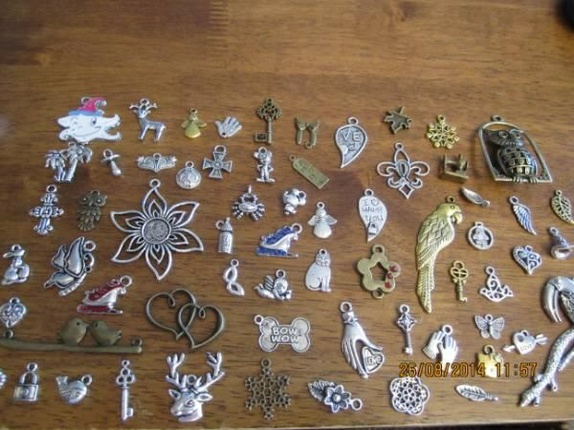 64 stk charms! Mix! - Epla