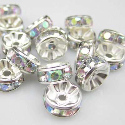 20 perler med crystal! 8mm - Epla