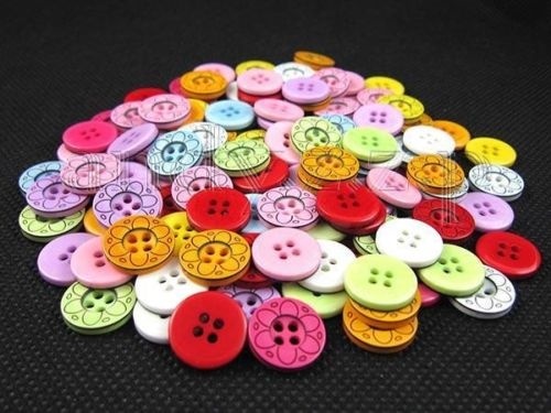 100 stk knapper, blomster! Mix! - Epla