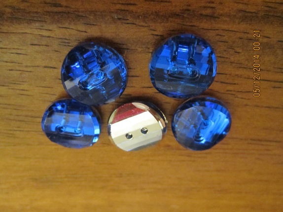 5 stk blå knapper! - Epla