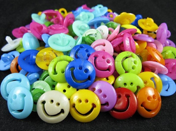90 stk knapper, smile! Mix! - Epla