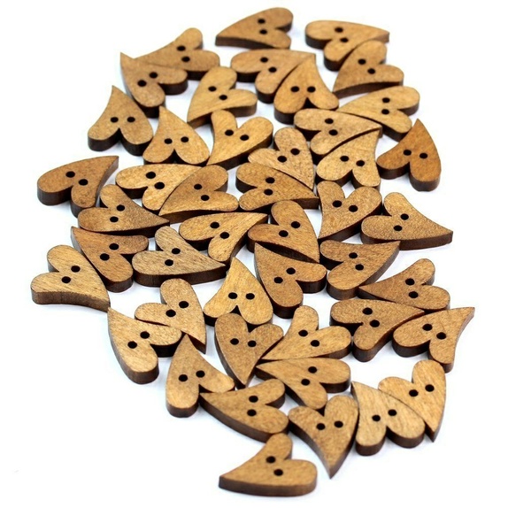 45 stk knapper, hjerter! - Epla