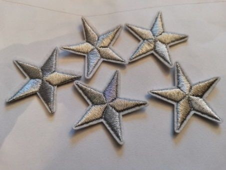 5 stk stjerner! Sølv! - Epla