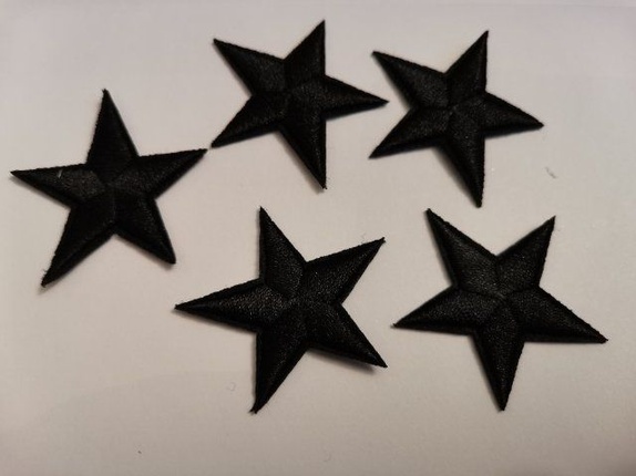 5 stk stjerner! Svart! - Epla