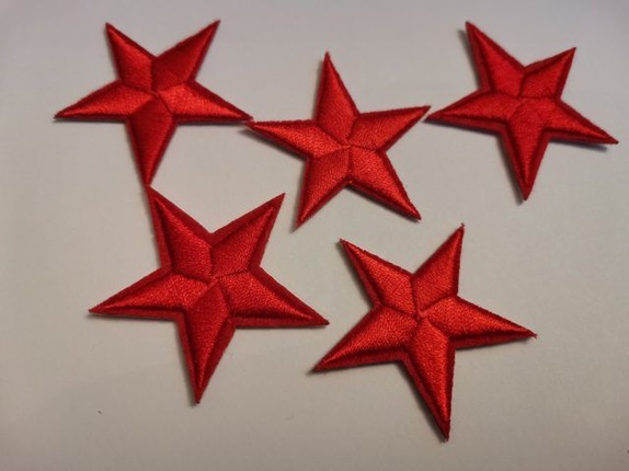 5 stk stjerner! Rød! - Epla