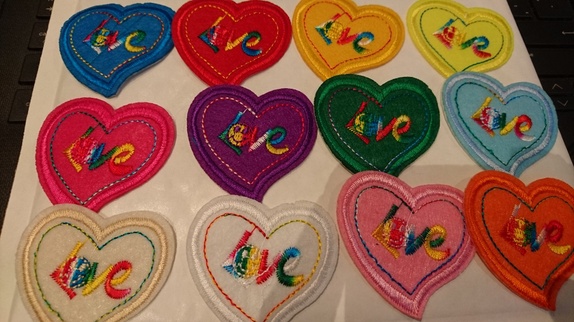 12 stk hjerter! Strykemerker! - Epla